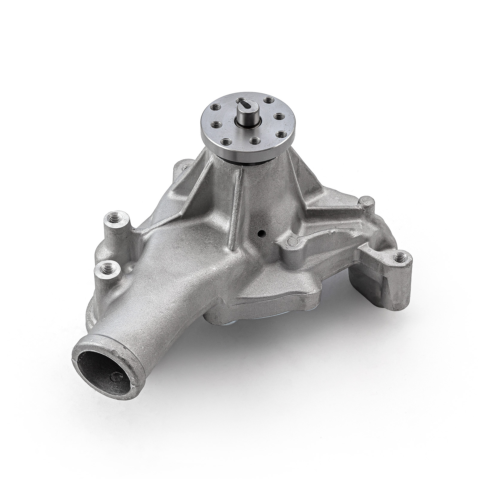 Chevy SBC 350 High Volume Aluminum Long Water Pump Satin