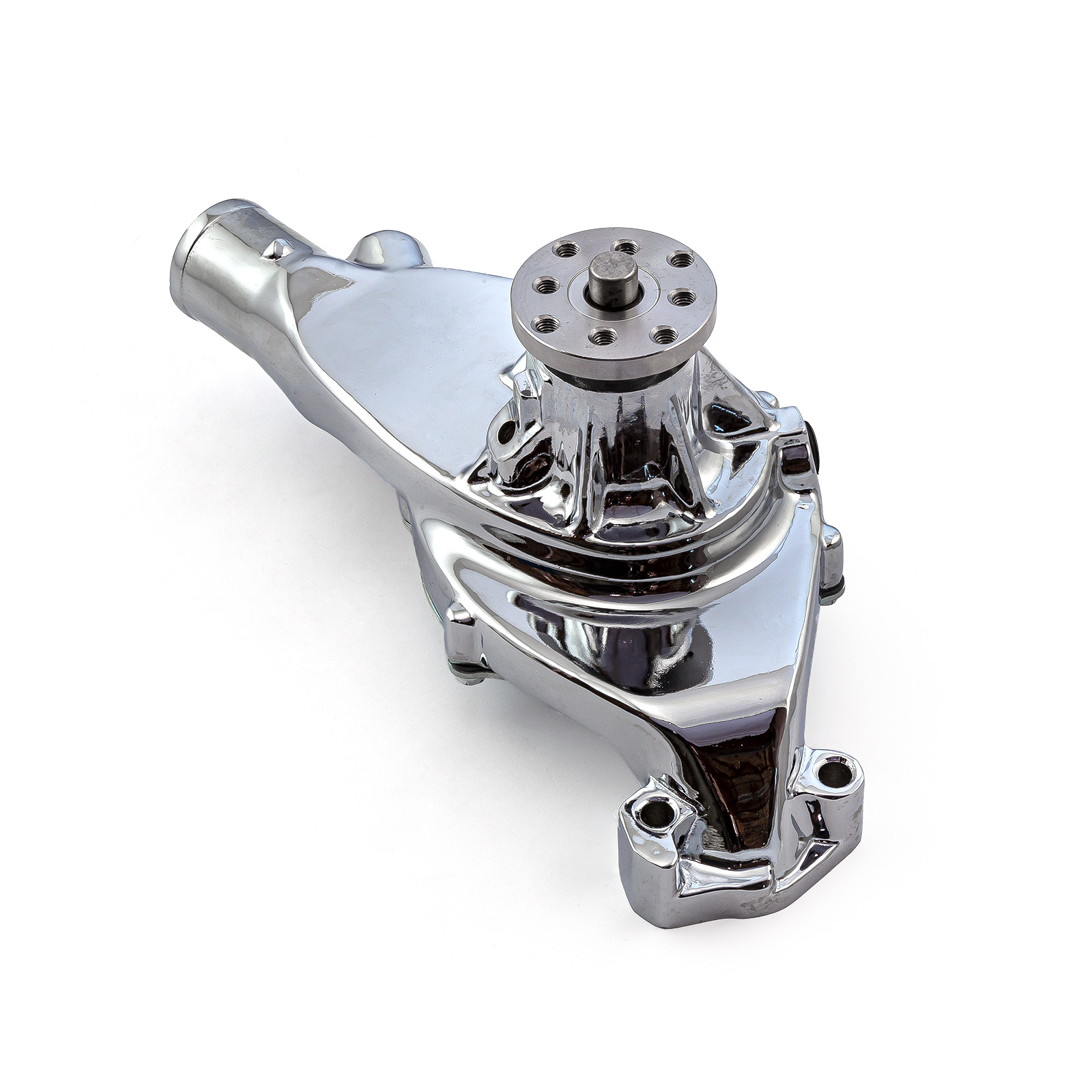 Chevy BBC 454 High Volume Aluminum Short Water Pump Chrome