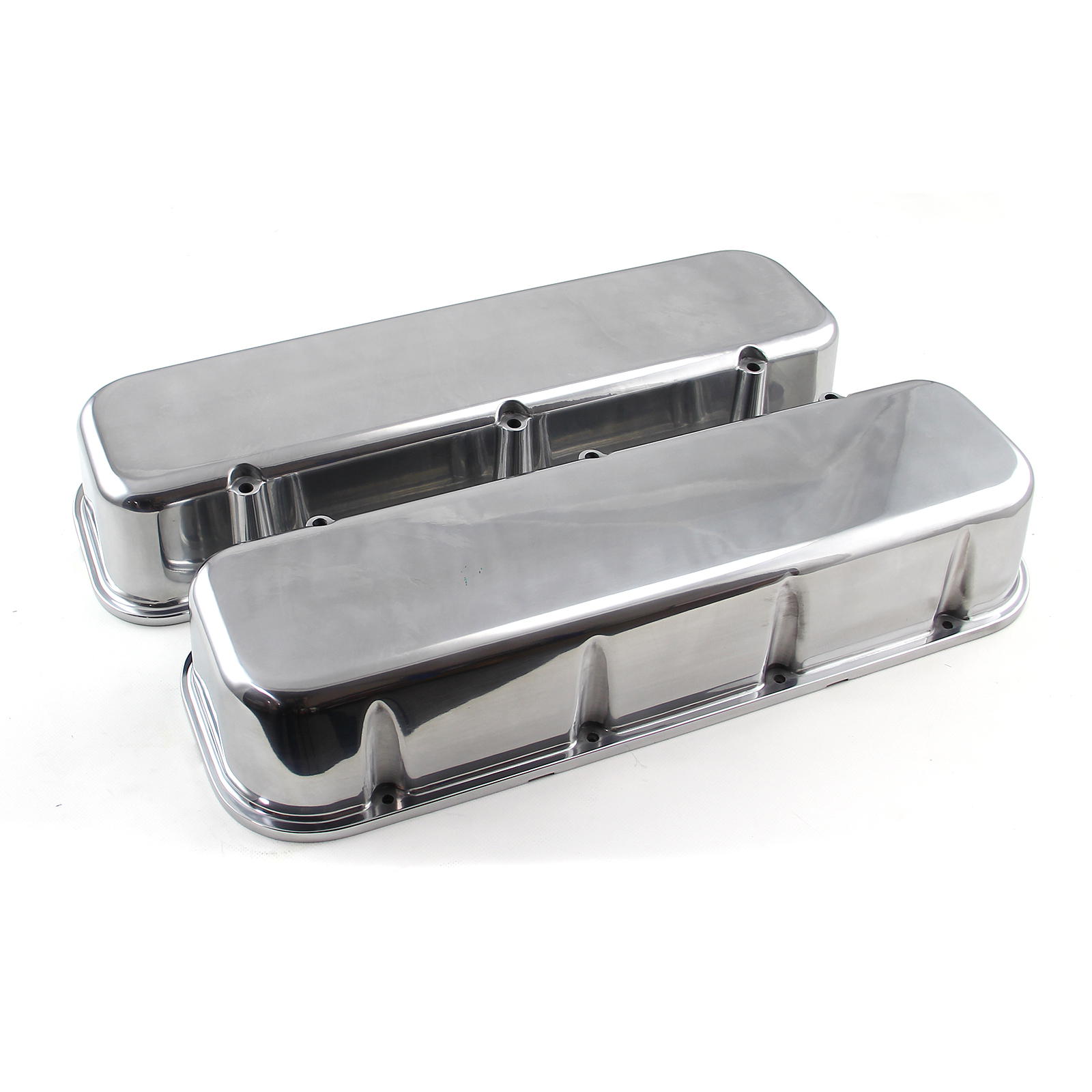 Chevy BBC 454 Aluminum Plain Valve Cover - Tall w/o Hole
