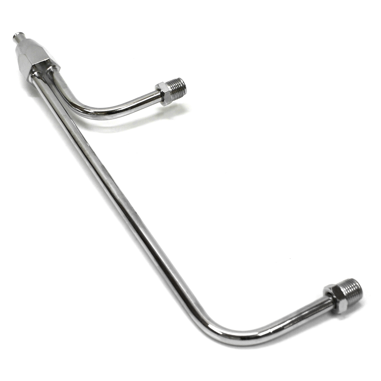 Holley Vacuum Secondary Carburetor Chrome Fuel Line (3/8" Inlet 8 21/32 ...